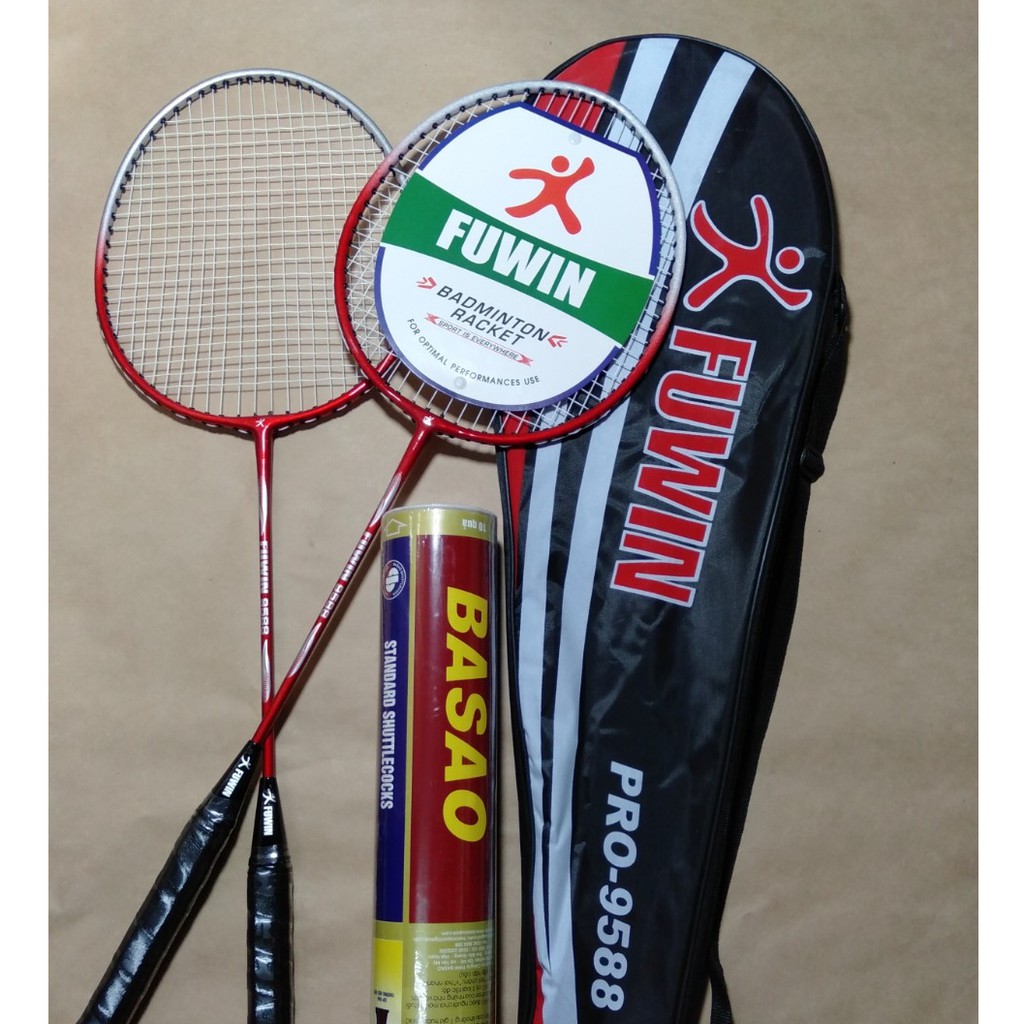 Combo 2 FUWIN Badminton Rackets + 1 Box Of Ba Star Badminton 10 Balls ...