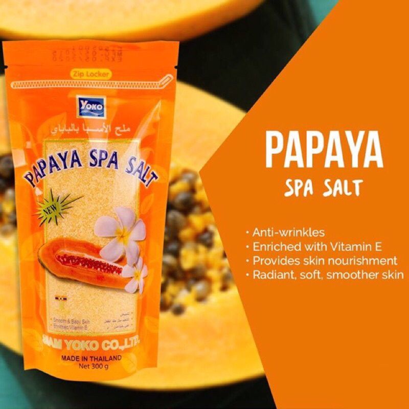 Papaya Spa Salt Yoko Bath Enriched Vitamin E (300g) | Shopee Philippines