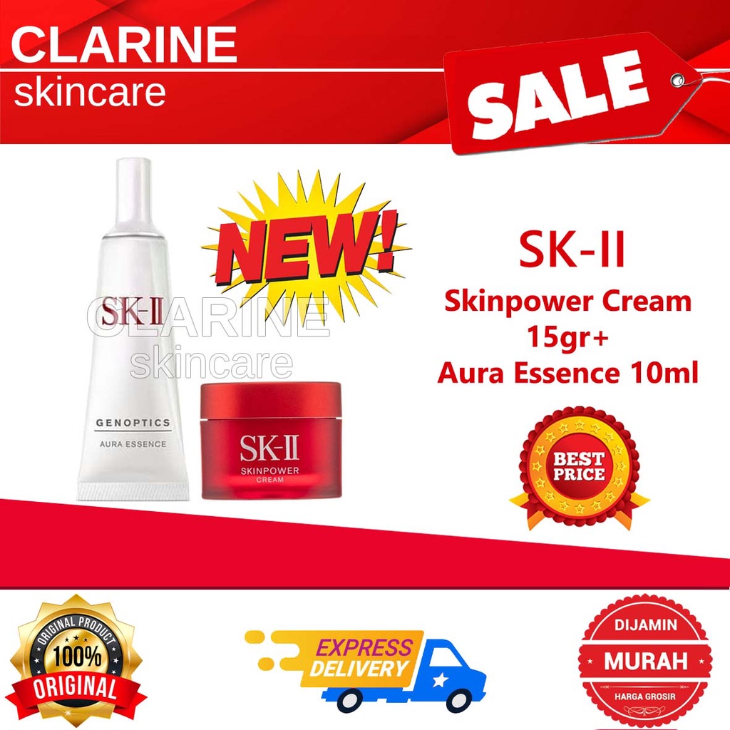 Sk II SKII SK2 Genoptic Aura Essence Savings Package 10ml + Skinpower Cream 15gr | Shopee ...