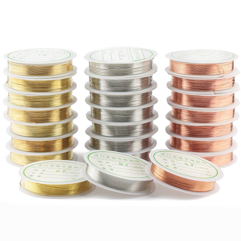 0.2-1mm Alloy Silver Gold Copper Wire for Bracelet Necklace DIY Craft ...