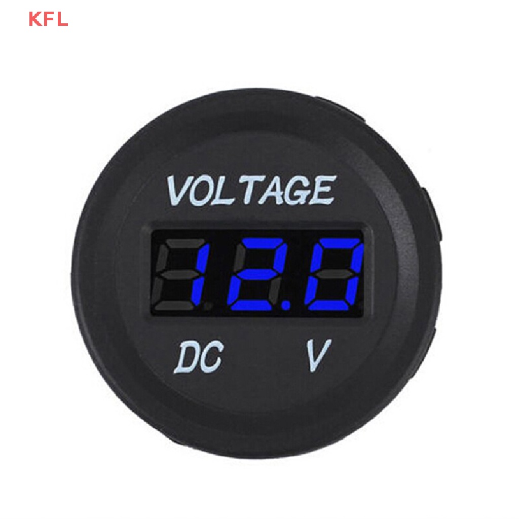 (KFL) DC 5V-48V Voltmeter Round Waterproof Digital Voltmeter Ammeter ...