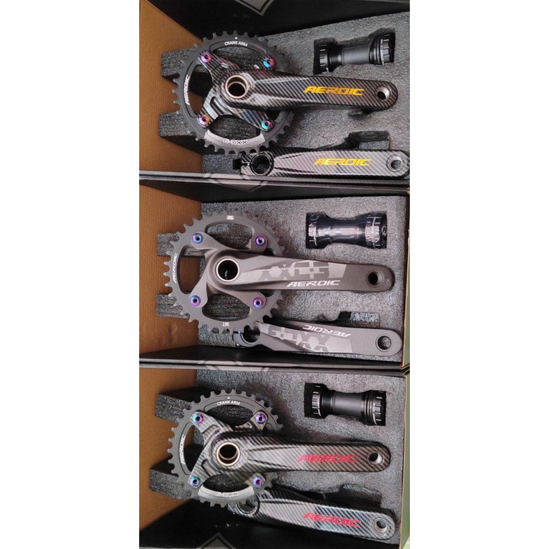 SATURN Bike Crankset 104 BCD MTB Hollowtech Crank with Axis Spindle ...