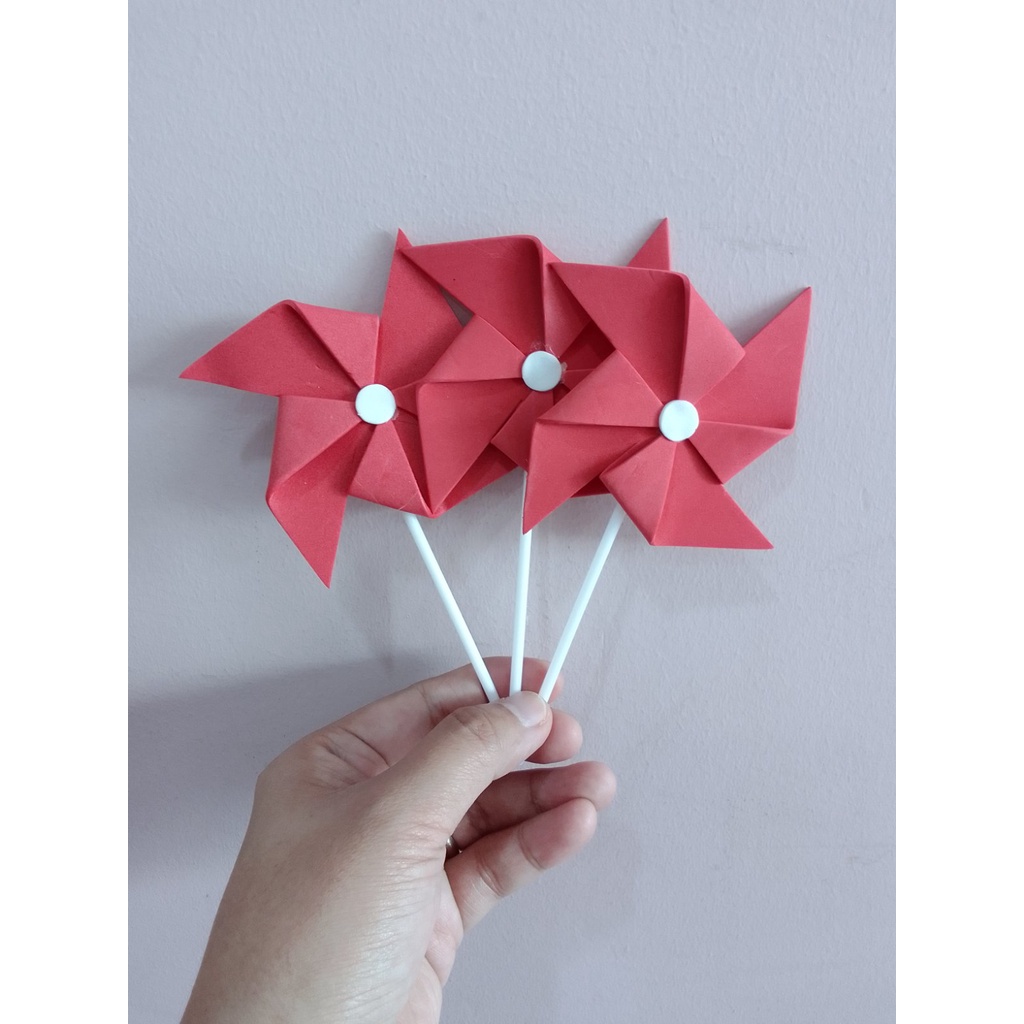 Pinwheel Topper 3pcs (Blue, Pink, Red) | Shopee Philippines