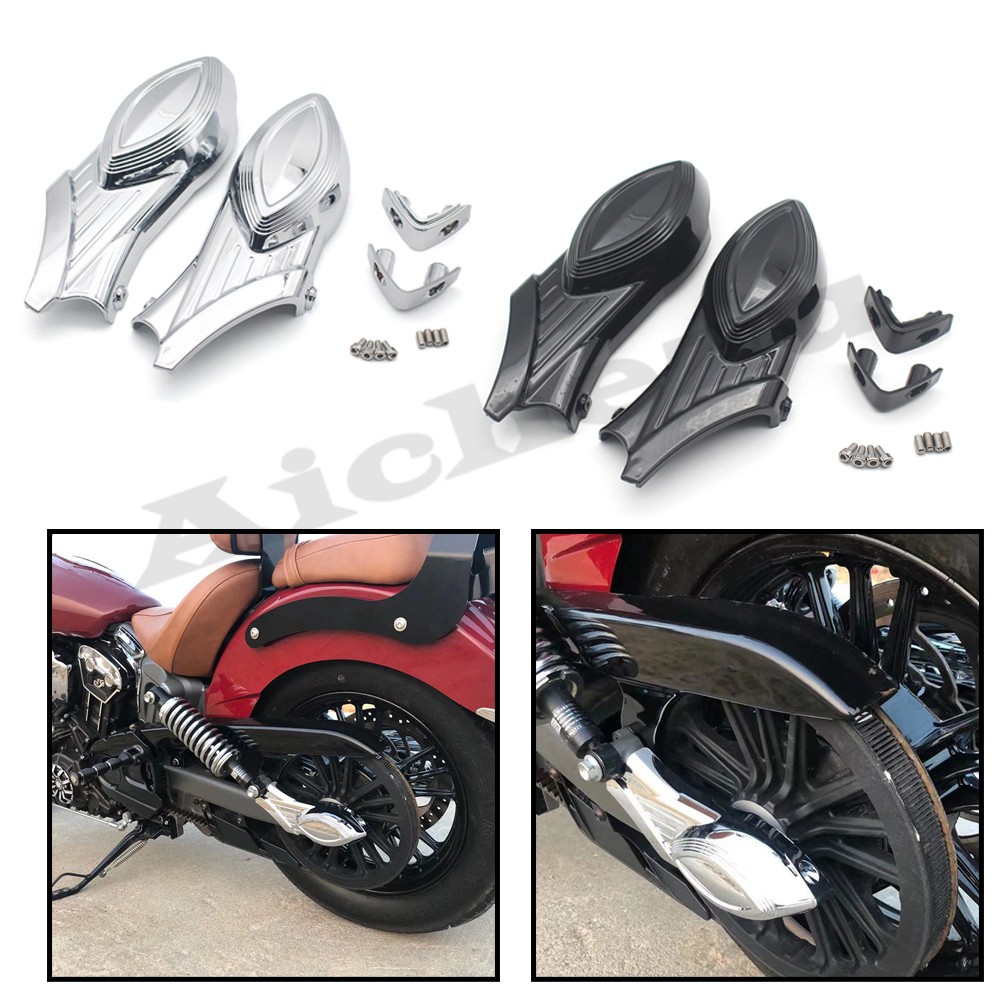 Motorcycle Chrome Rear Swingarm Cover Axle Bolt Cover Accessories ...