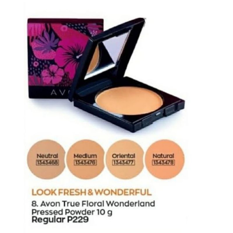 Avon True Floral Wonderlands Oil Control Pressed powder | Shopee ...