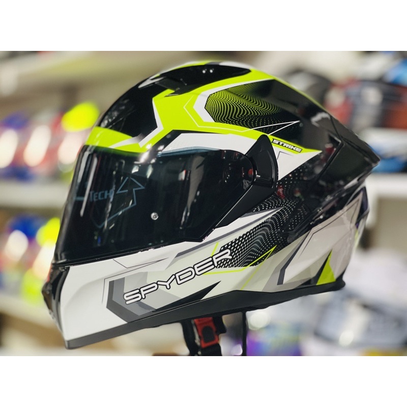 SPYDER STRIKE GD S5 Full-Face Dual Visor Helmet w/ (Free Clear Visor ...