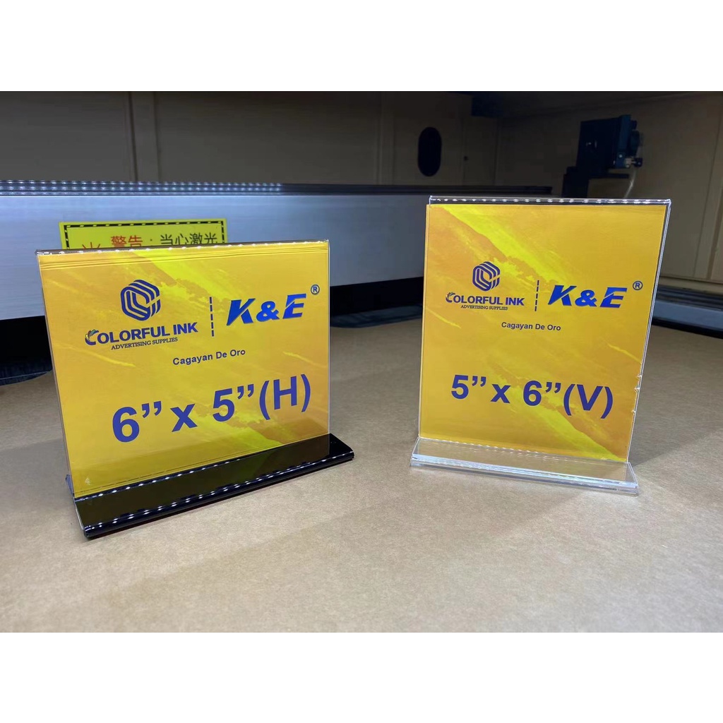 (TB/TW) 6 x 5 inches | Acrylic Table Poster Menu Holder | Back to back ...