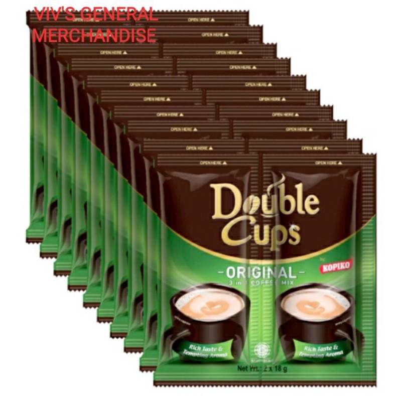 Kopiko Double Cups Original 3 in 1 Coffee Mix ( 10s x 18g ) | Shopee ...