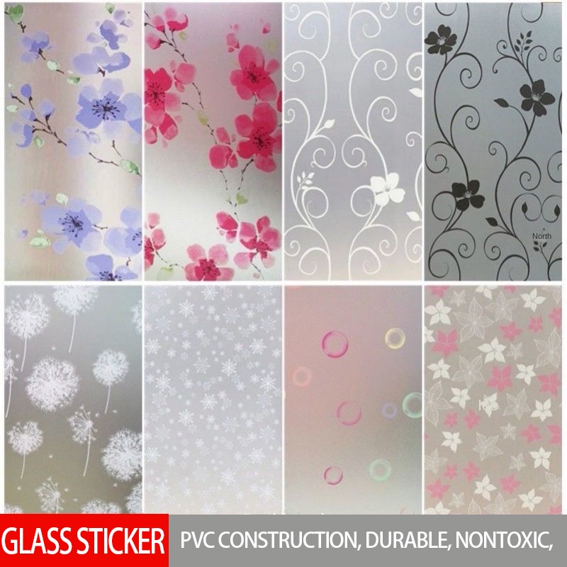 【Free tools】45cm/60cm/90cm PVC Self-adhesive Frosted Glass Sticker ...