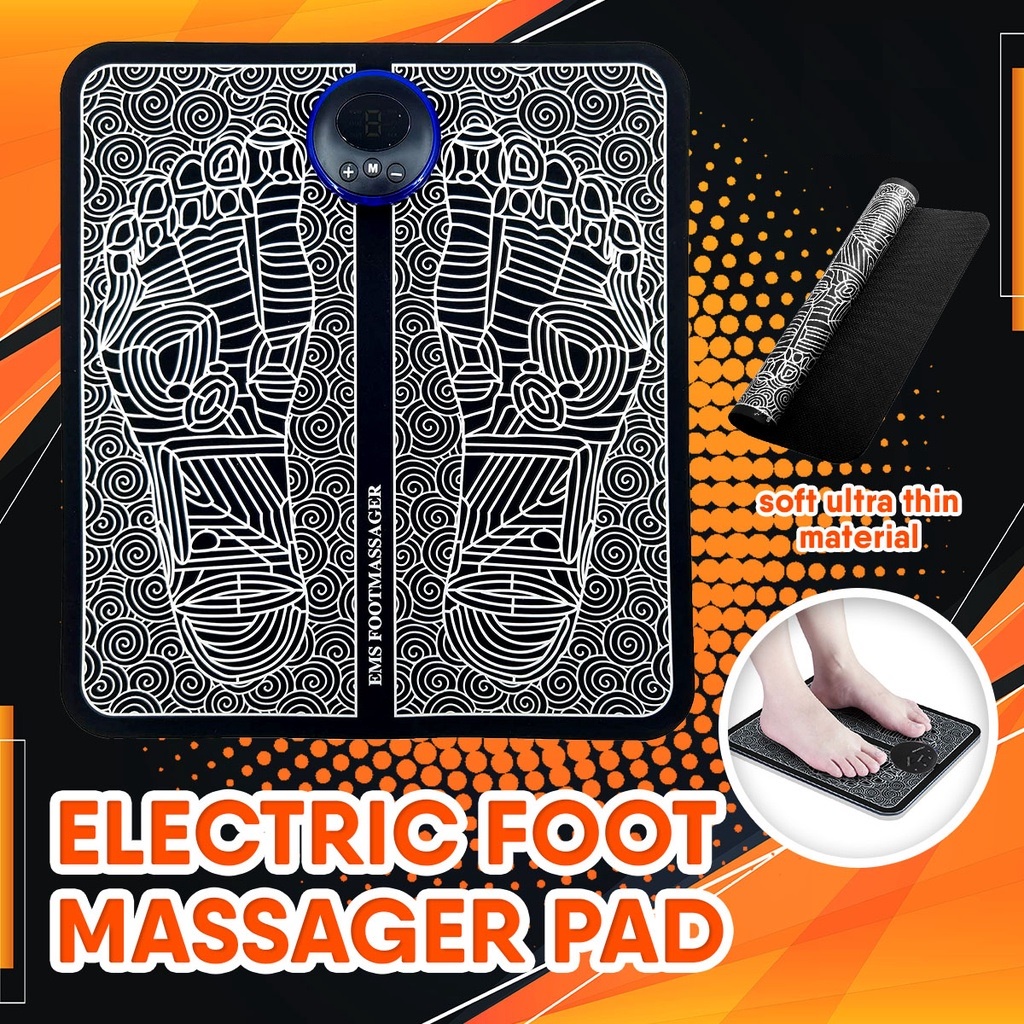 Electric Foot Massager Deep Kneading Rechareable Shiatsu Therapy ...