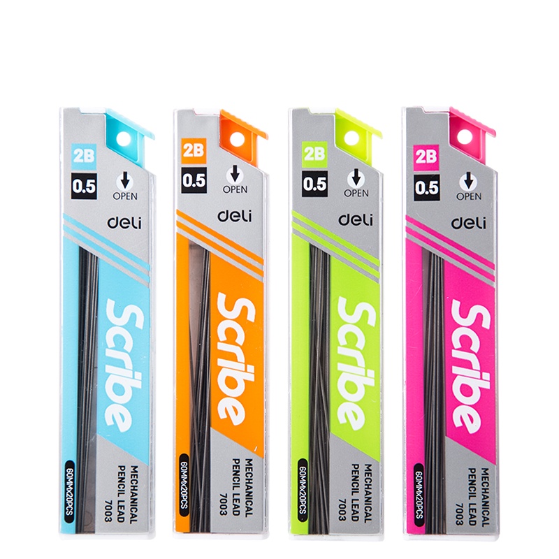 Deli 0.5mm 2B Mechanical Pencil Graphite Refill Replacement Pencil Lead ...