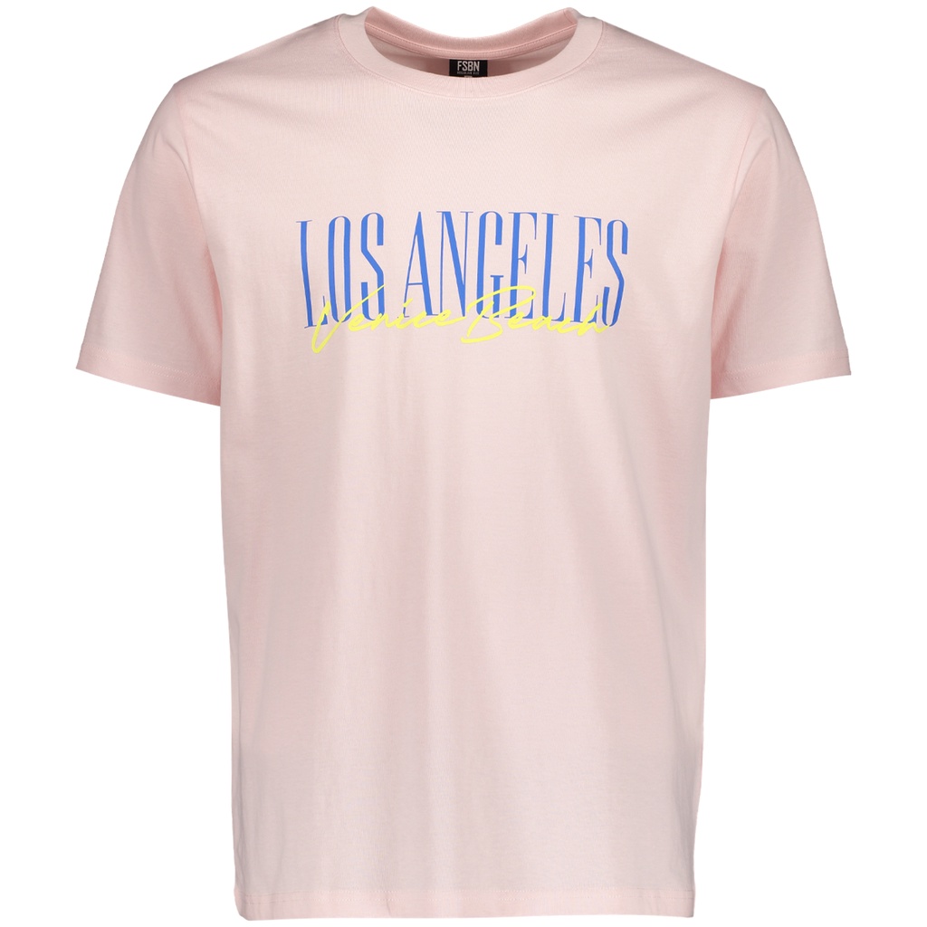 FSBN Light Pink Los Angeles Print Round Neck Tshirt Authentic Overrun ...