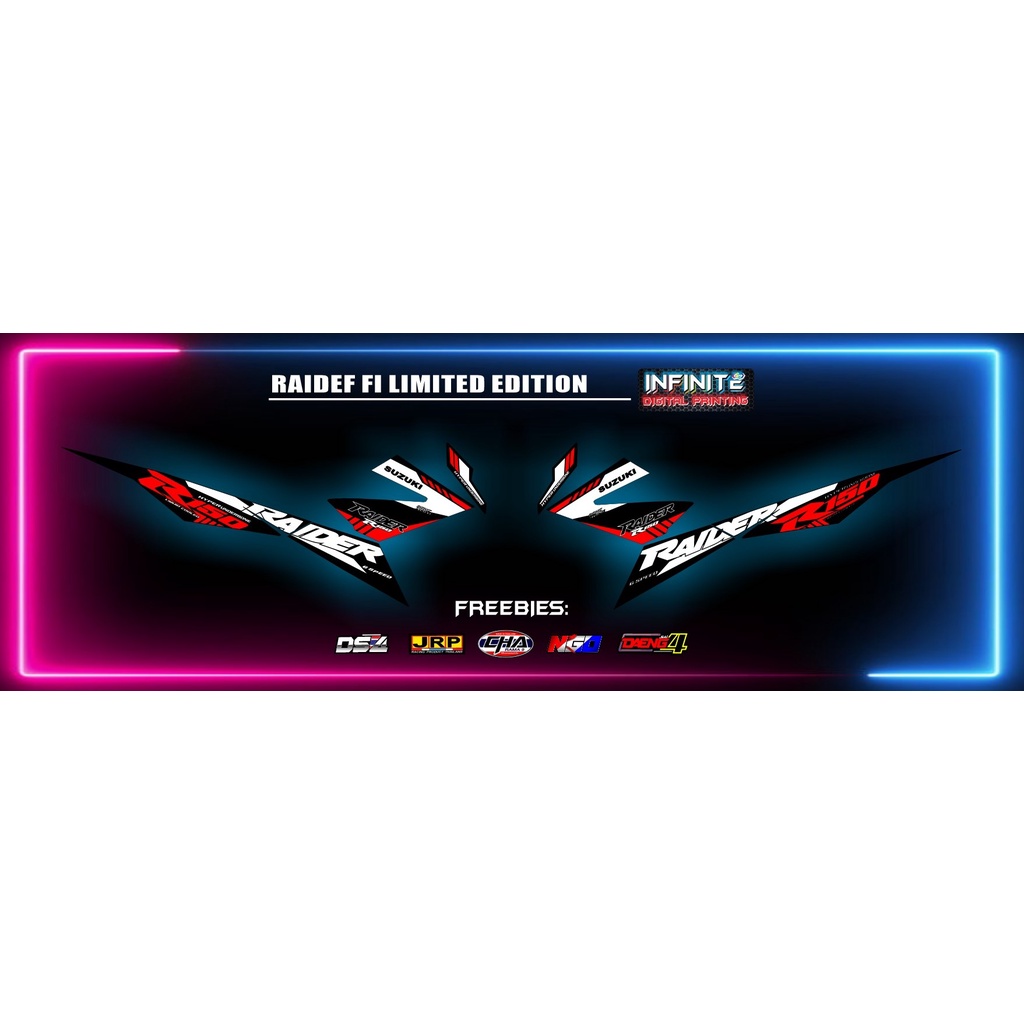 Suzuki Raider 150 FI Stock Decals Set ( with freebies ) | Shopee ...