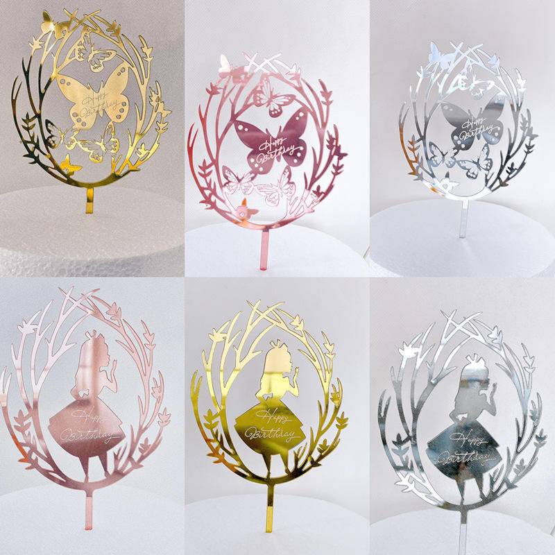 Cake Plugin Happy Birthday Acrylic Decoration Insert Card Party ...