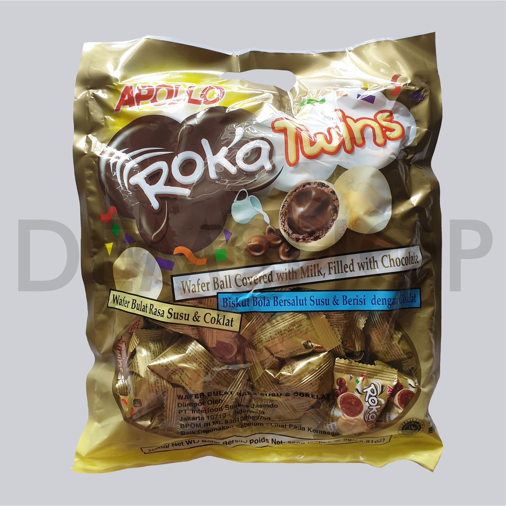 APOLLO ROKA TWIN chocolate wafer balls 300GR 50 pcs (chocolate balls ...