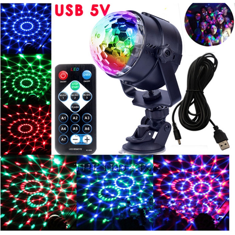 Disco light Tech USB / home power plug, flashing according to music, 3 ...