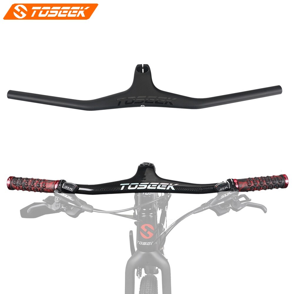 TOSEEK NO LOGO 3K Carbon Fibre Bicycle MTB Riser -17 Degree One-shaped ...
