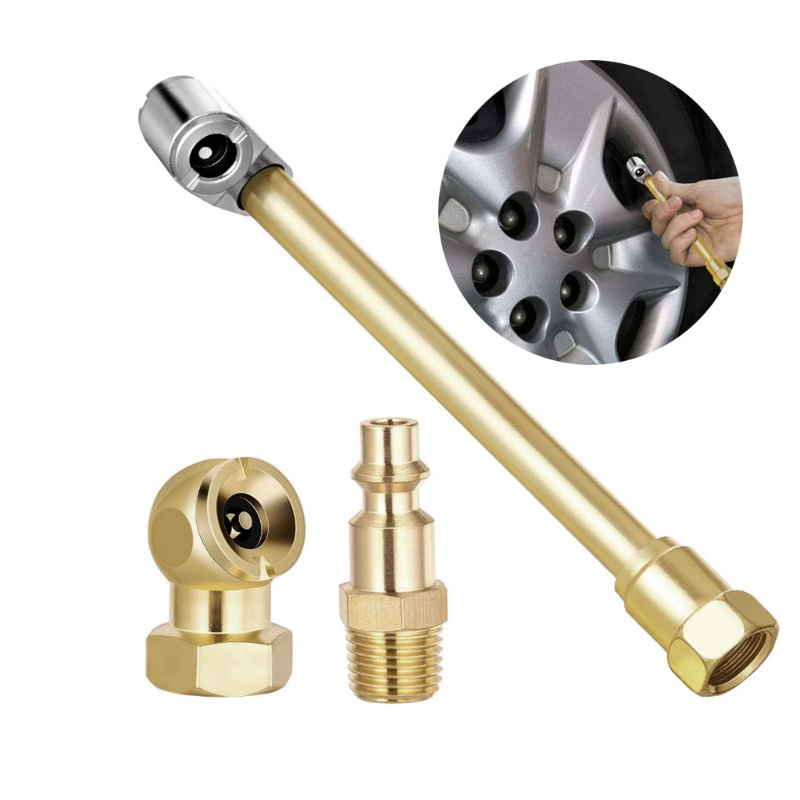 AE A0NE Heavy Duty Brass Air Chuck Set Tire Air Fill Kit for Tire ...
