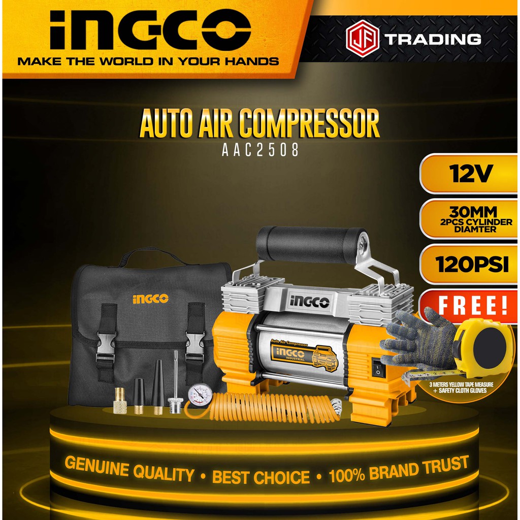 INGCO Auto air compressor AAC2508 With FREEBIES ♦JF TRADING♦ | Shopee ...