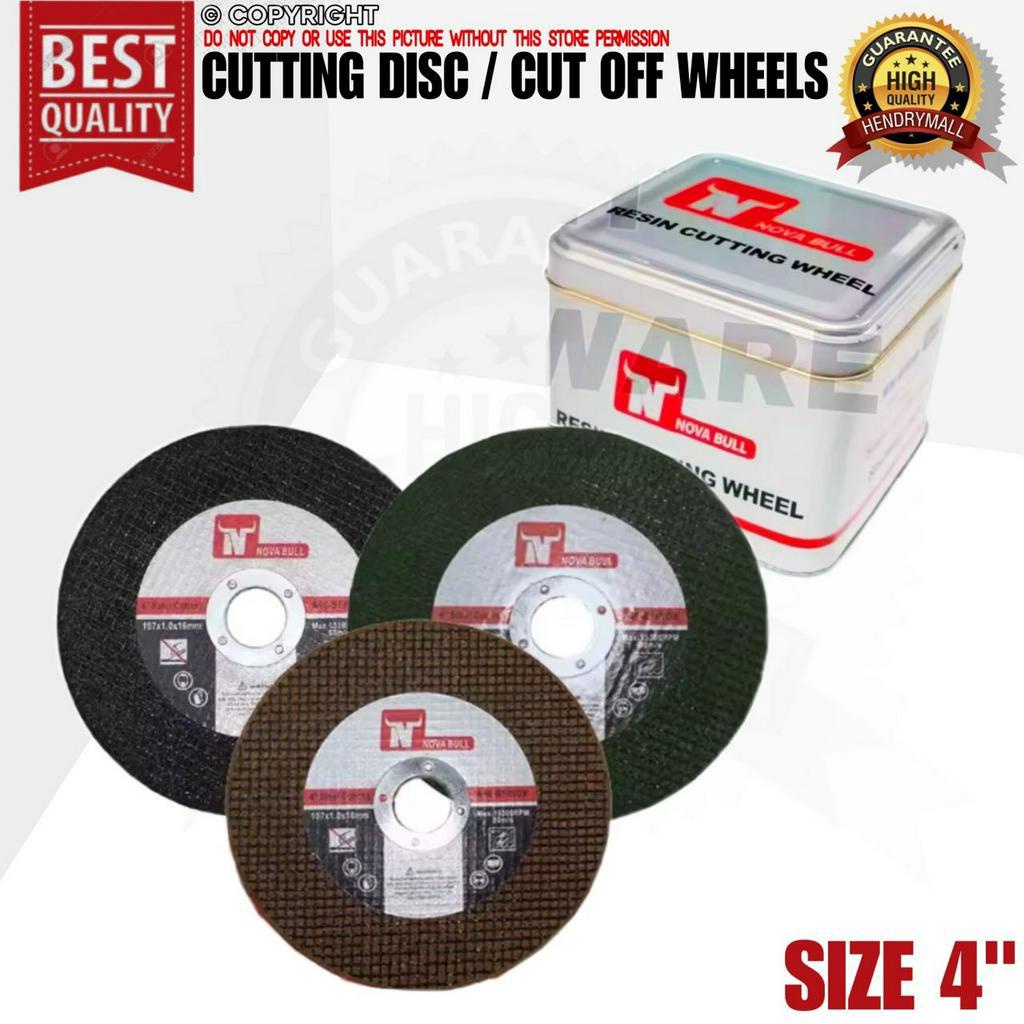 NOVA BULL 4" HEAVY DUTY THIN RESIN CUTTING DISC CUT OFF WHEEL | Shopee ...