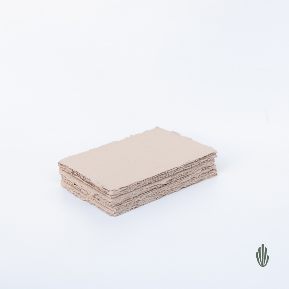 5"x 7", Sand, Indian Handmade Cotton Rag Deckle Edge Paper, 250gsm ...