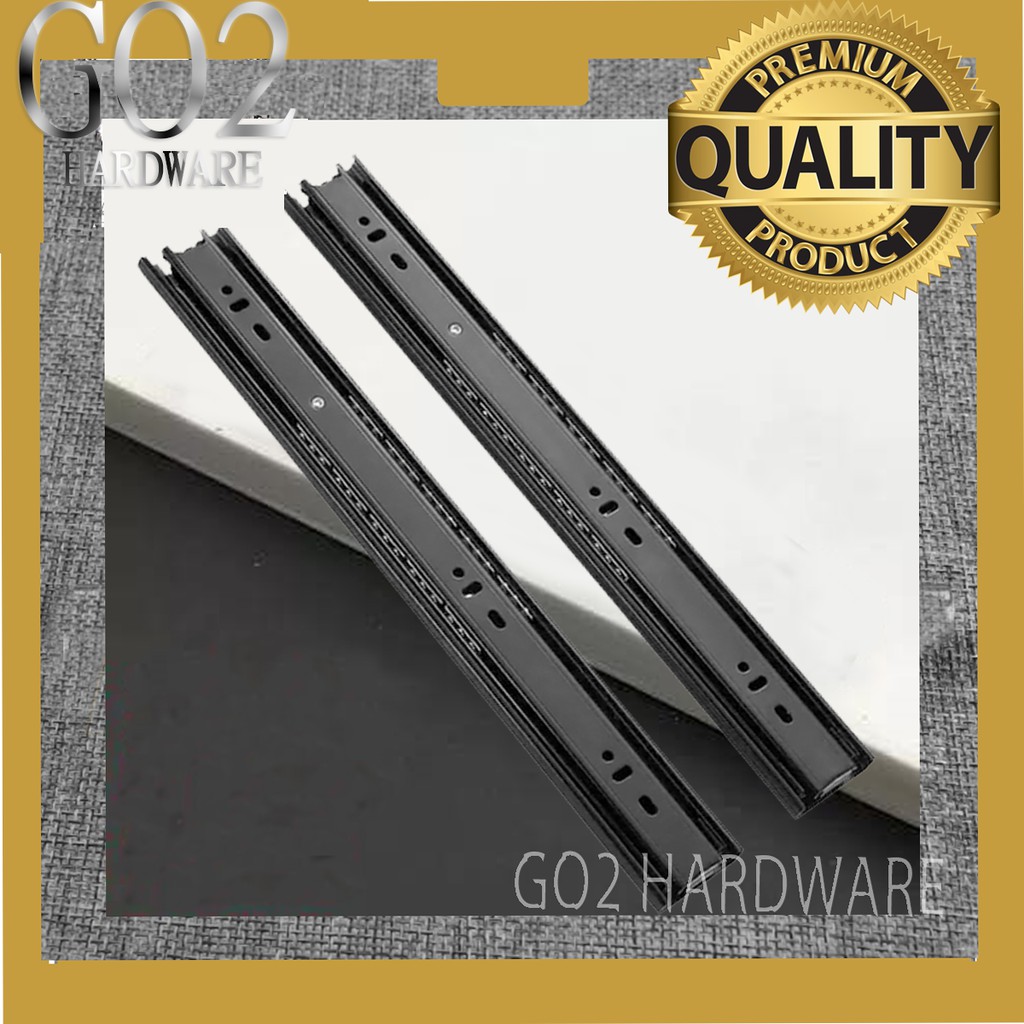 Drawer Full Extension Steel Drawer Slide Guide Ball Bearing, 3 Fold ...