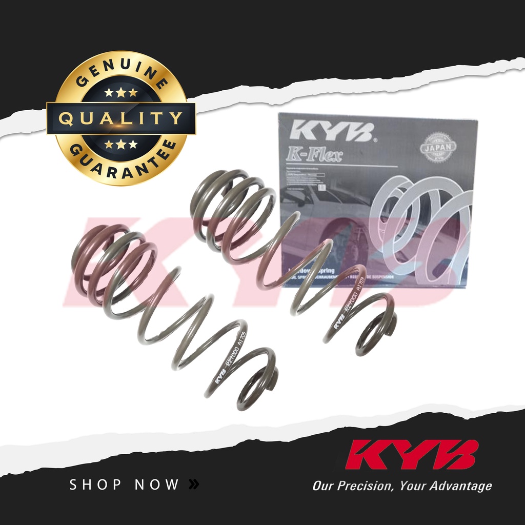 KYB (2pcs) K-Flex (-35mm) Lowering Spring for Honda City, Honda Jazz ...