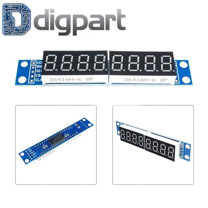 Max7219 LED 7-segment 8 Digit Display Control Module 3.3V 5V Serial | Shopee Philippines