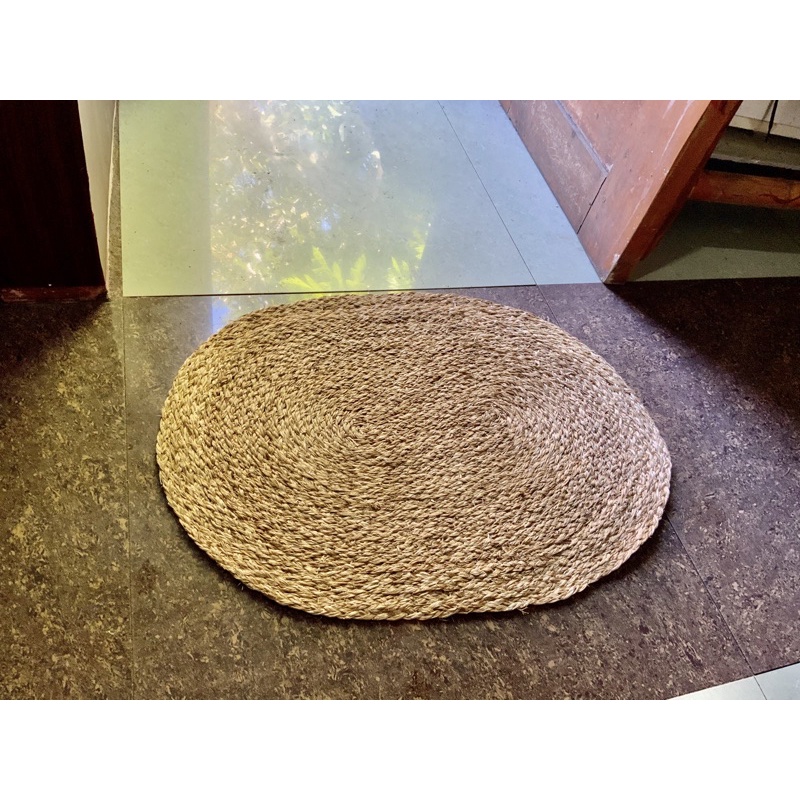 Abaca carpet 1.12x2 ft long oval rug/carpet/centre table mat pure abaca ...