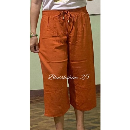 CHALLIS SQUARE PANTS FIT UP TO LARGE (below the knee) | Shopee Philippines