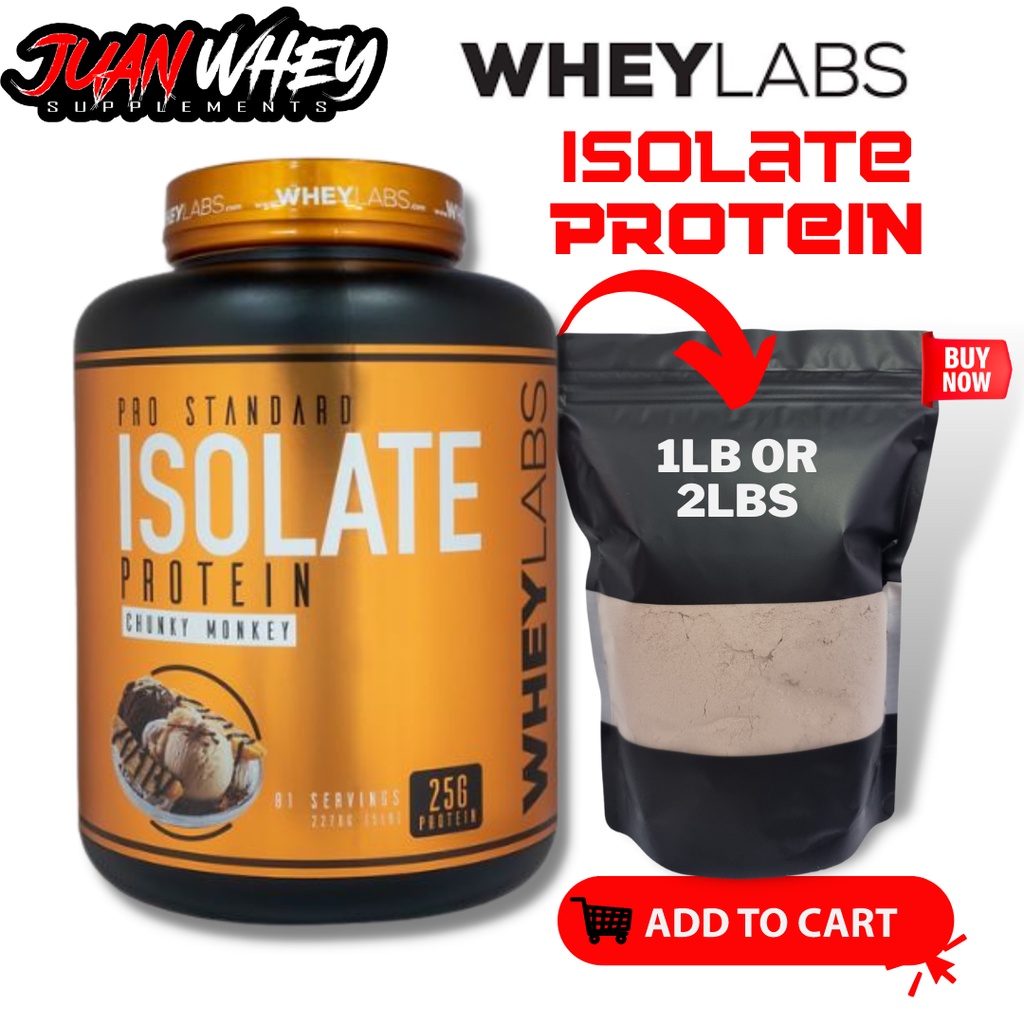 WHEYLABS PRO STANDARD ISOLATE 1LB or 2LBS with or without Shaker with ...
