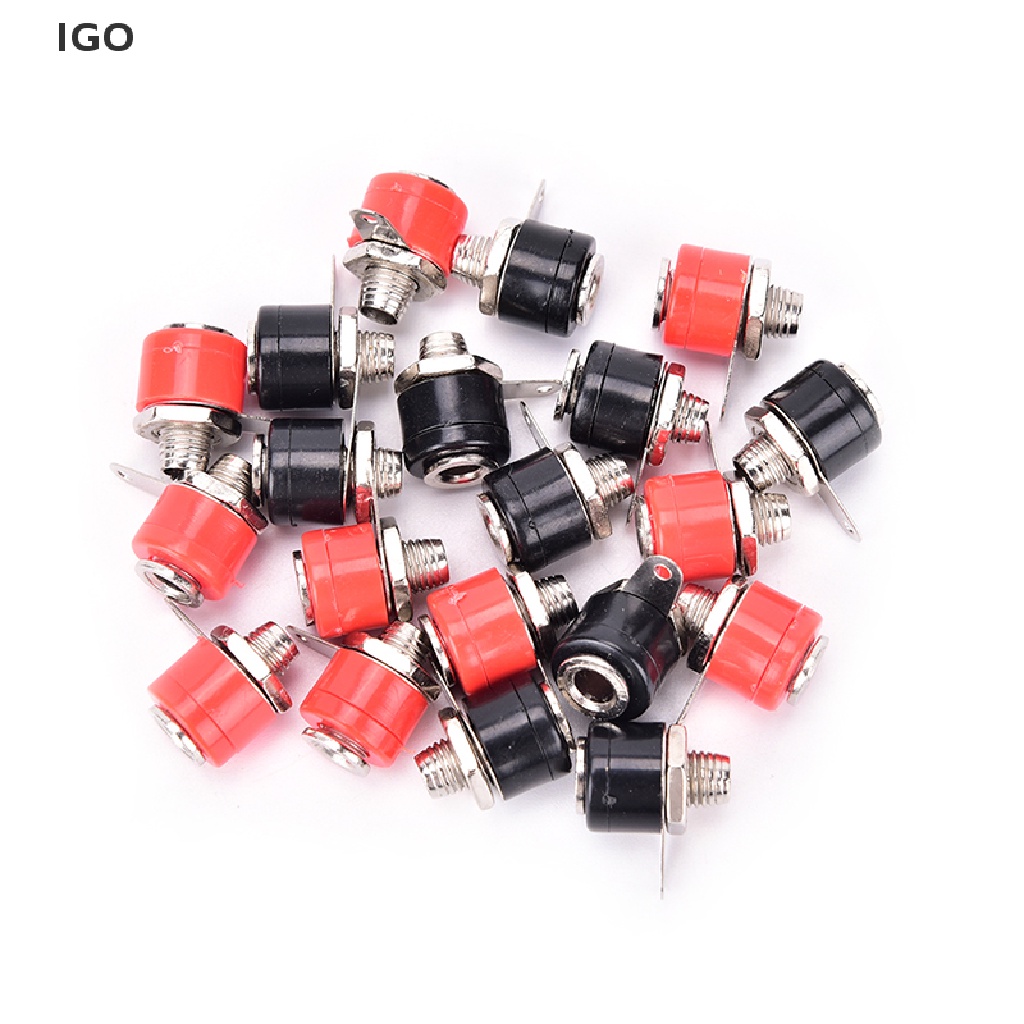 IGO 20PCS/LOT 4mm banana socket jack for banana plug terminal connector ...