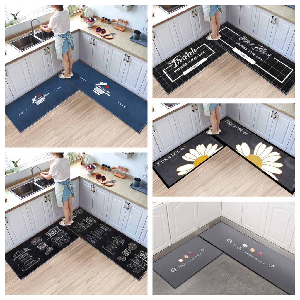Waterproof long-legged kitchen mats with sizes 40x60 and 40x120cm ...