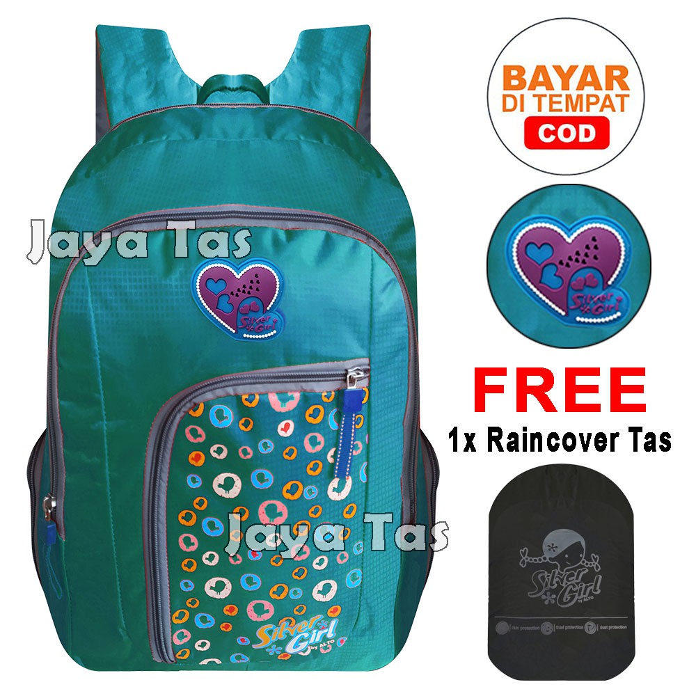 Alto SILVER GIRL Bird Backpack For Girls (Tosca) + Raincover School ...