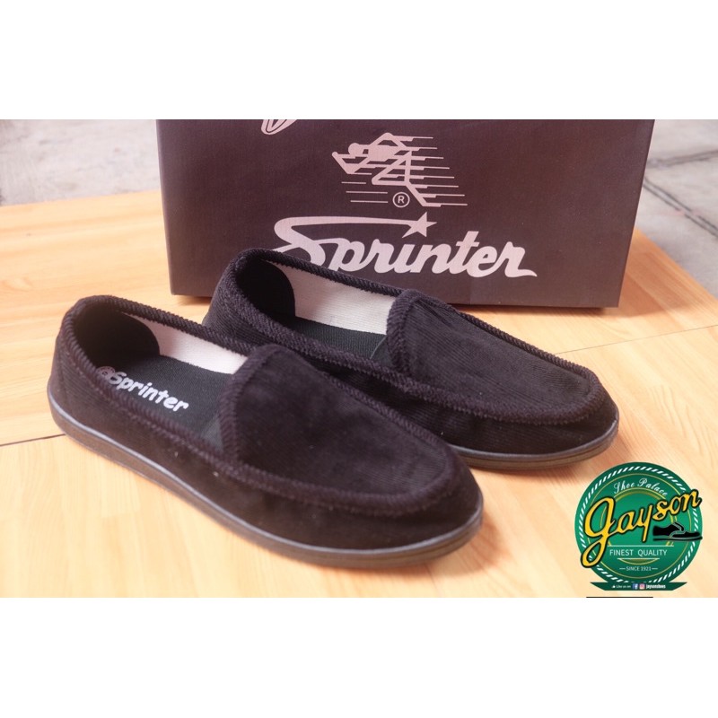 Sprinter “655” Men’s Loafers Black Duty Factory Corduroy Shoes Canvas 3 ...