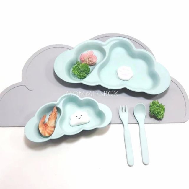 Cloud Plate Made From Bamboo Pulp Cute Safe Available In Both Set And Sold Separately. | Shopee ...