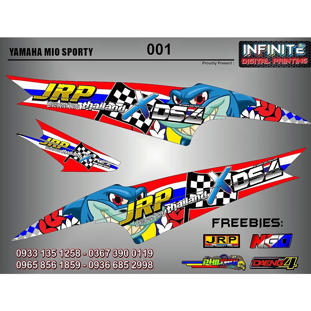 mio sporty decals sticker jrp x ds4 / daeng design | Shopee Philippines