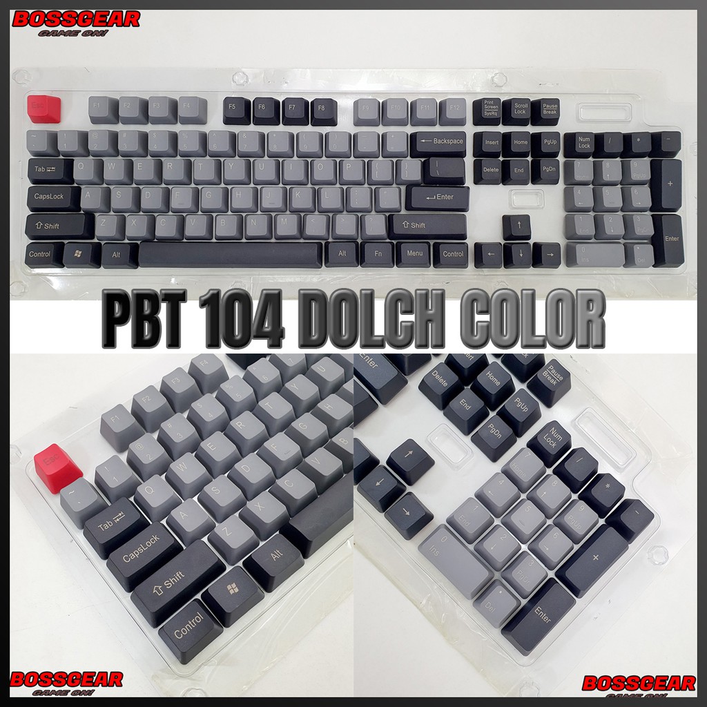 Keycap 108 Keys PBT Dye Sub Color Dolch (Thick PBT, OEM Profile, Ansi ...