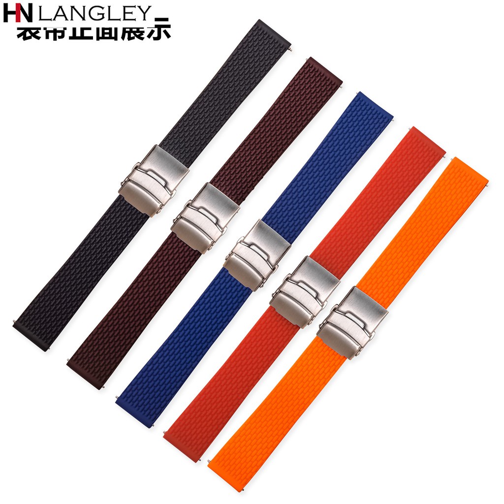 18mm 20mm Watch Strap 22mm 24mm Universal Watch Band Silicone Rubber ...