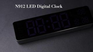 Digital Wall Clock Large Display with Time Date Temperature LED Digital ...