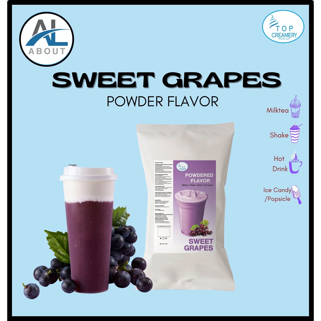 TOP Creamery Sweet Grapes Flavor Powder 1kg | Shopee Philippines