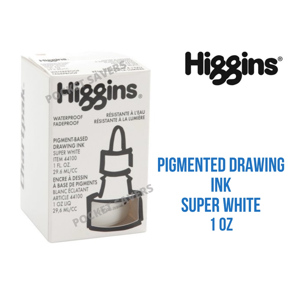 Higgins Pigment-based Drawing Ink Super White 1 oz (Calligraphy, Refill ...