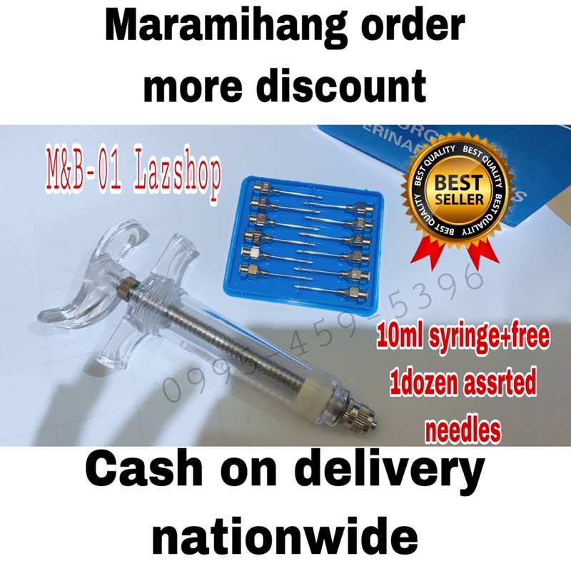 syringe plastic cooper 10ml /free 1dozen assorted needles | Shopee ...