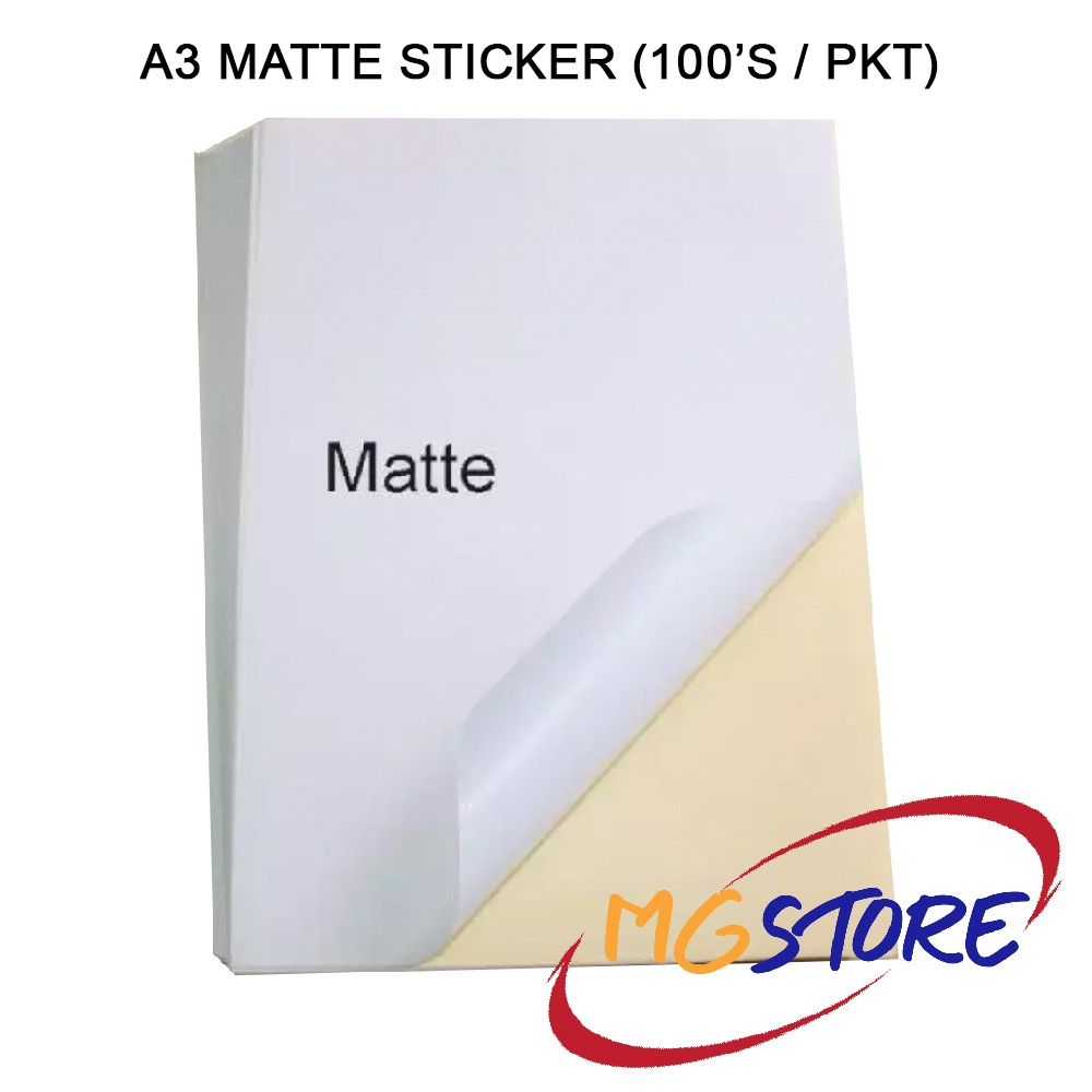 A3 Matte Sticker (100's / pkt) | Shopee Philippines