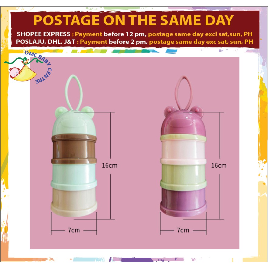 Baby Milk Powder Dispenser Container Storage Bottle Feeding Box tempat ...