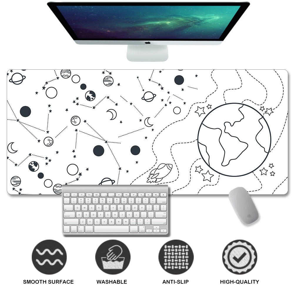 Outer space Mouse Pad Extended Mousepad Large Gaming Mouse pad Stitched ...