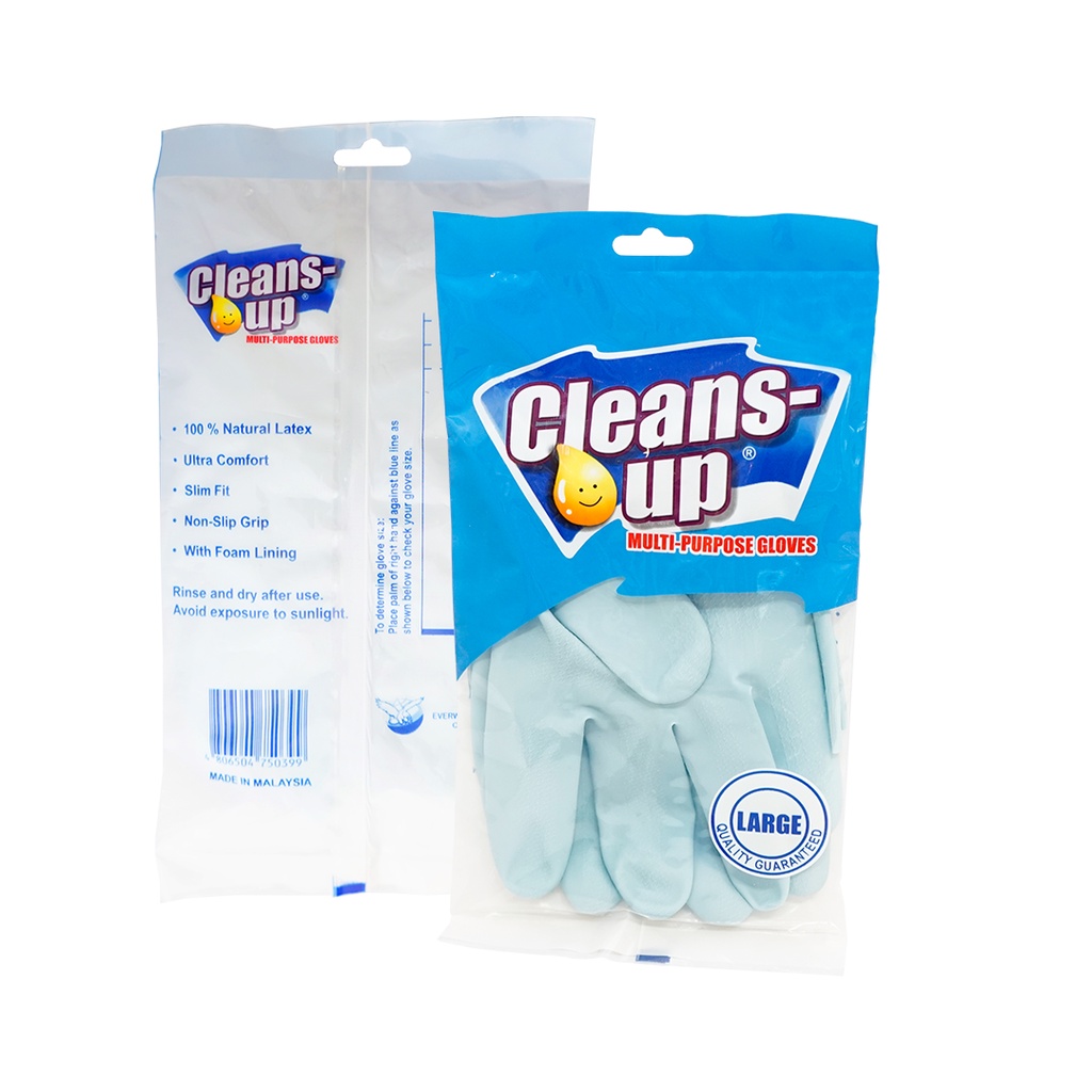 Cleans Up Multi Purpose Rubber Gloves (For Kitchen Laundry Cleaning ...