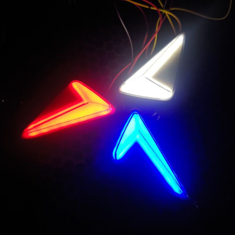 Running Triangle Neon Stick-On Turn Signals / R15 Stick-On Turn Signals ...