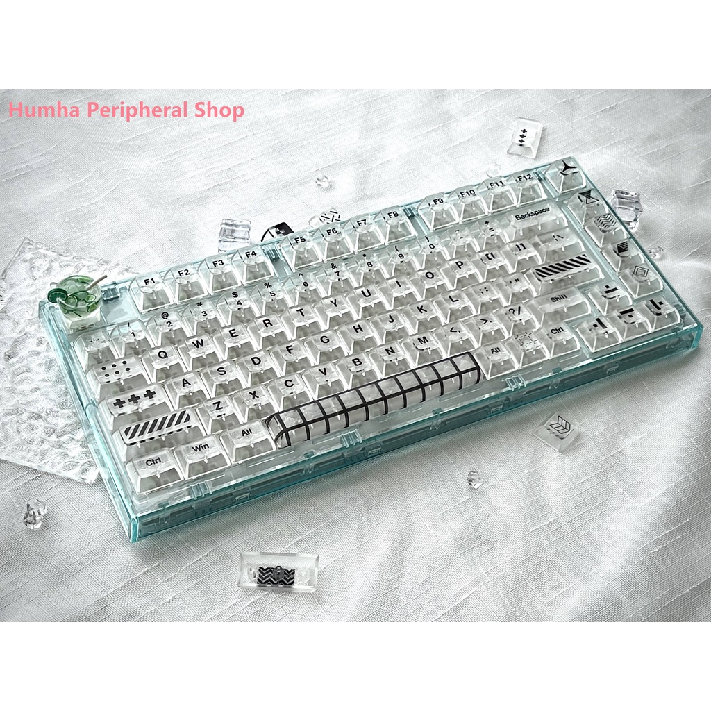 Humha Transparent keycap 142 keys PC material Dye-Sublimation KCA ...