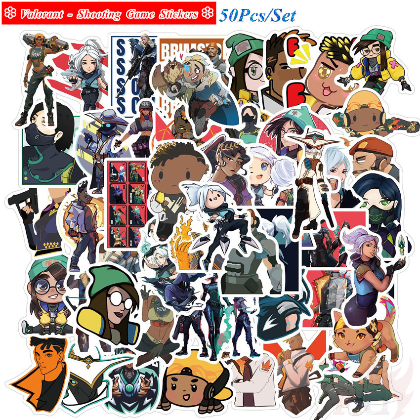 Valorant - Series 02 Shooting Game Stickers 50Pcs/Set Waterproof DIY ...
